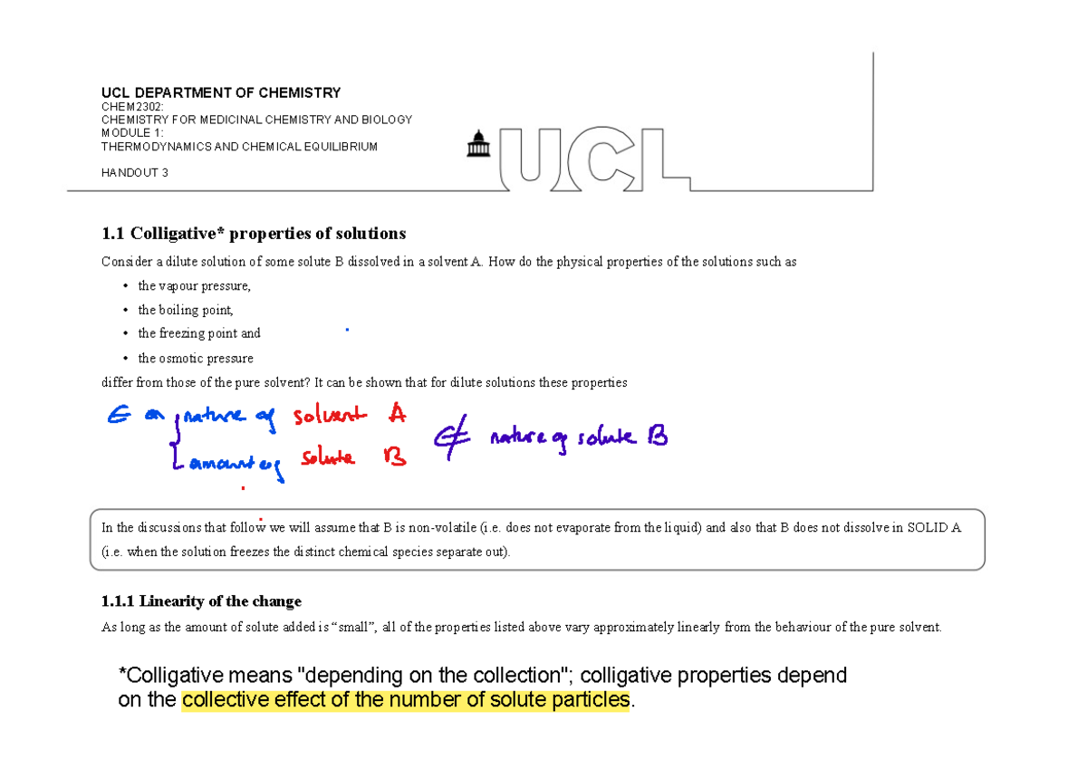 Handout 3a gapped - lecture notes thermodynamics with annotations - UCL ...