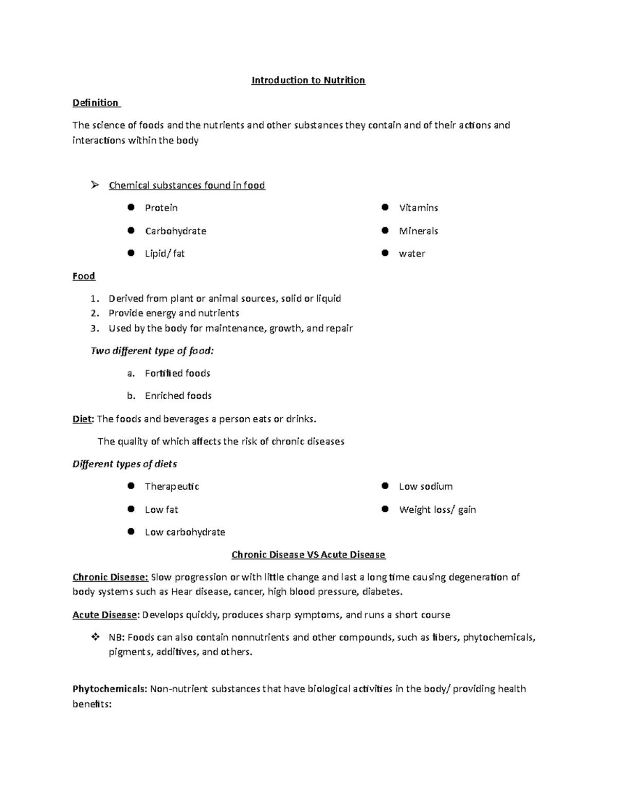 Introduction to Nutrition Pt 1 - Introduction to Nutrition Definition ...