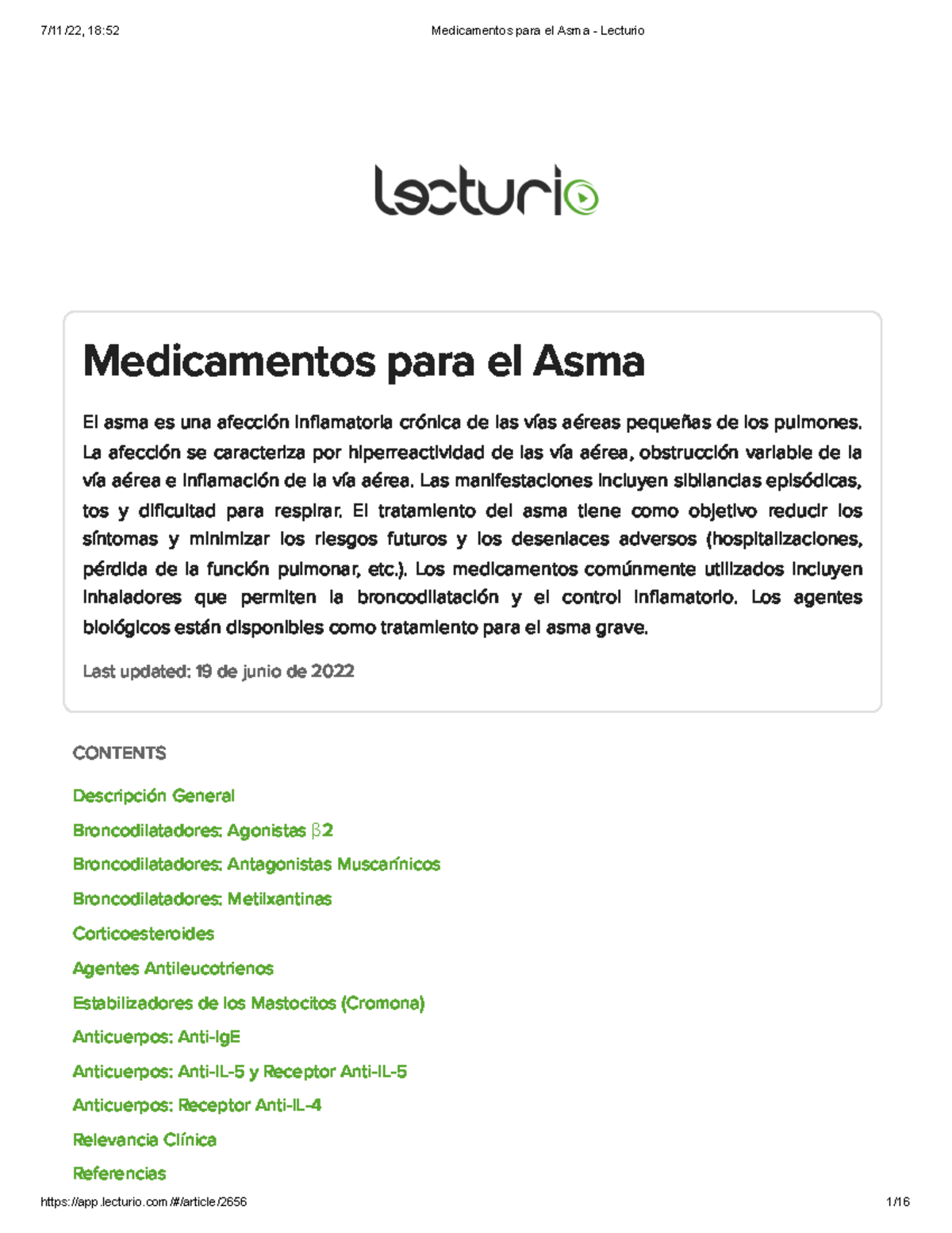 Medicamentos para el Asma - Lecturio - Medicamentos para el Asma El ...