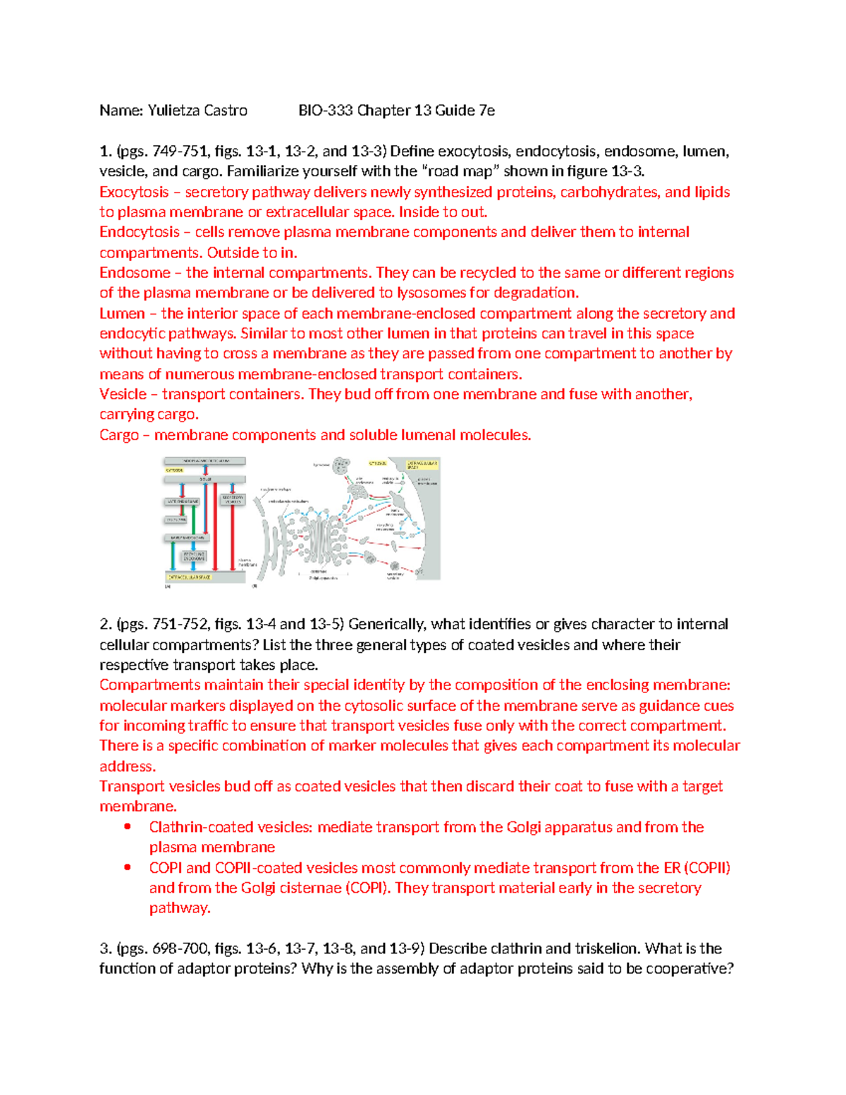 CH13 Guide YC - Name: Yulietza Castro BIO-333 Chapter 13 Guide 7e (pgs. 749-751, figs. 13-1, 13 ...