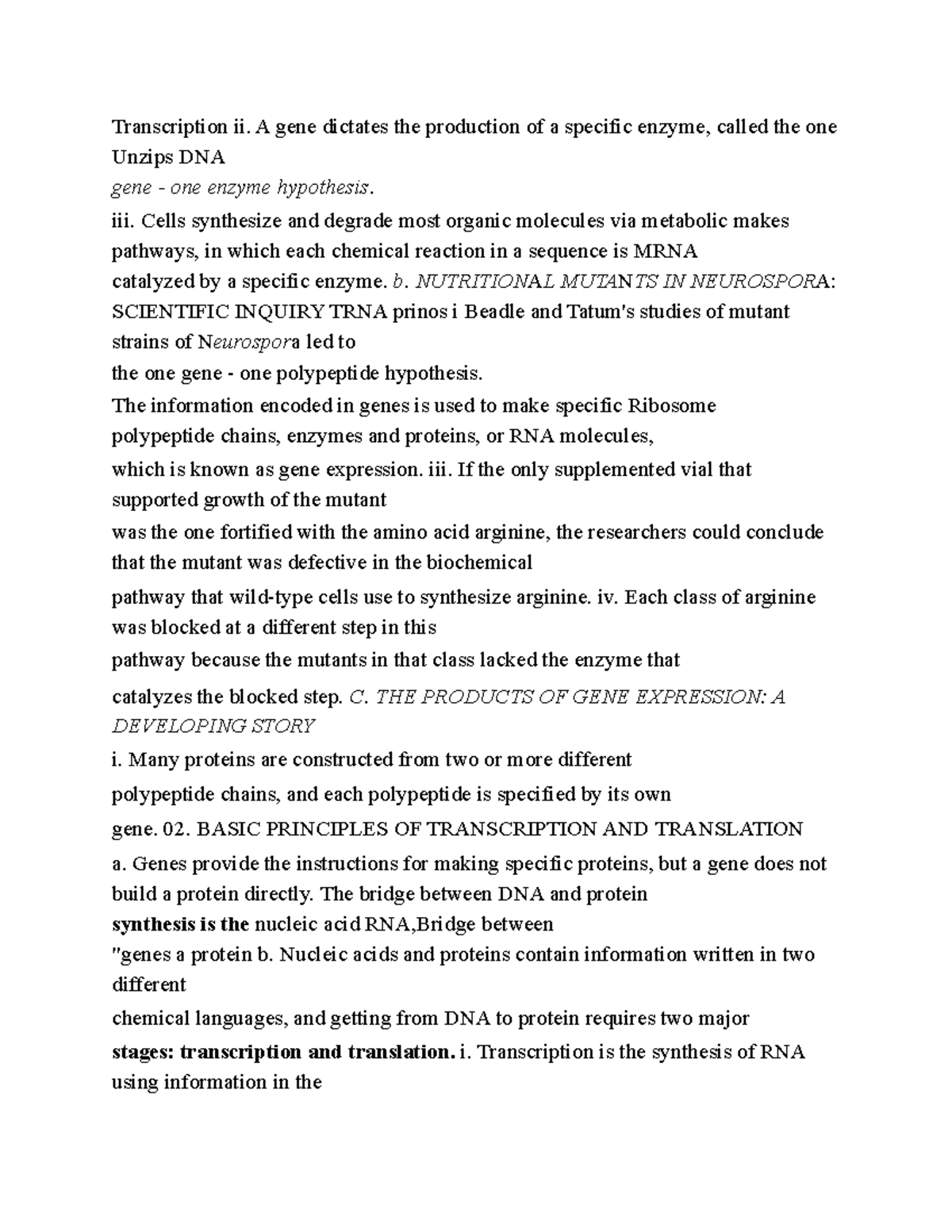 Bio - units - Biol 114 - BU - Studocu