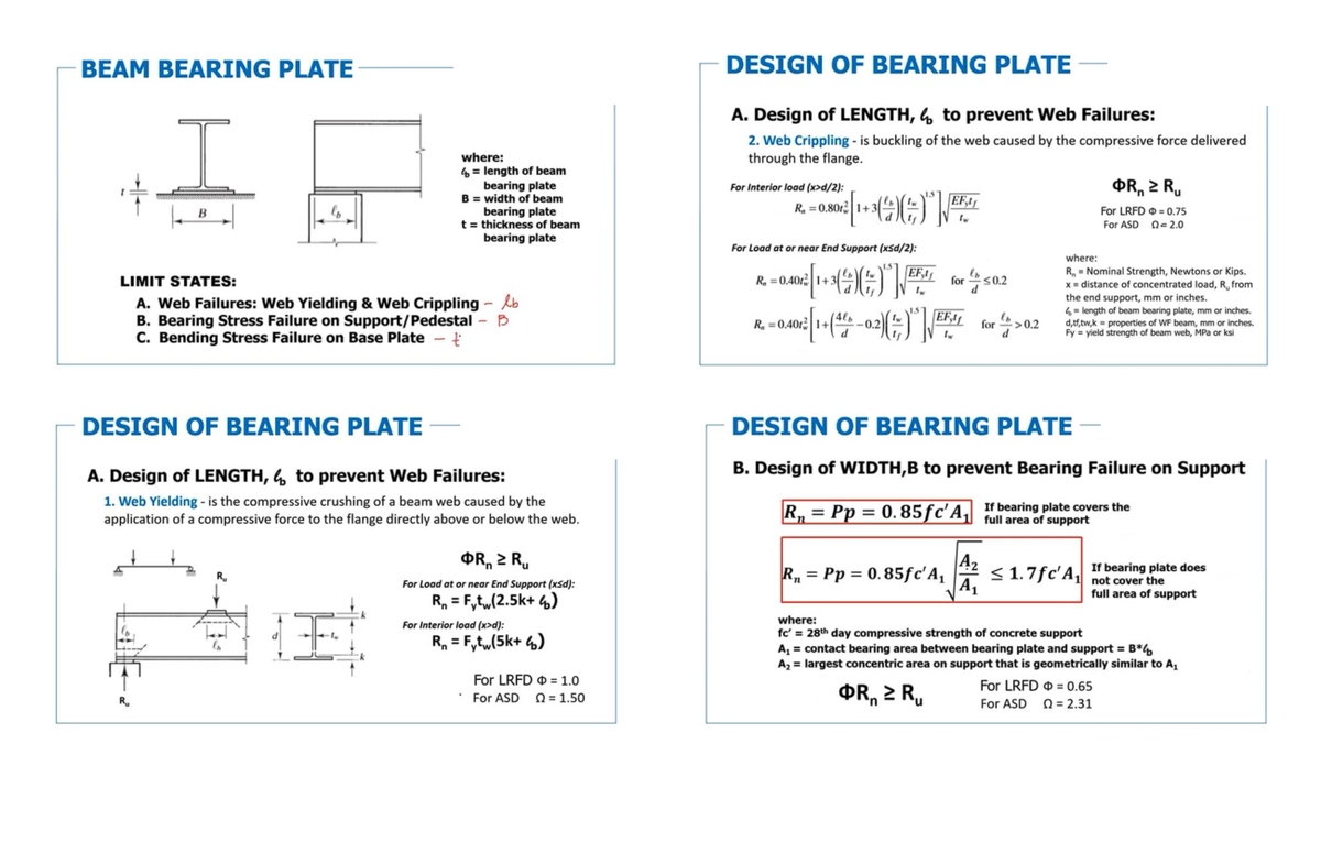 BEAM Bearing Plate - notes - Bachelor of science in civil engineering ...