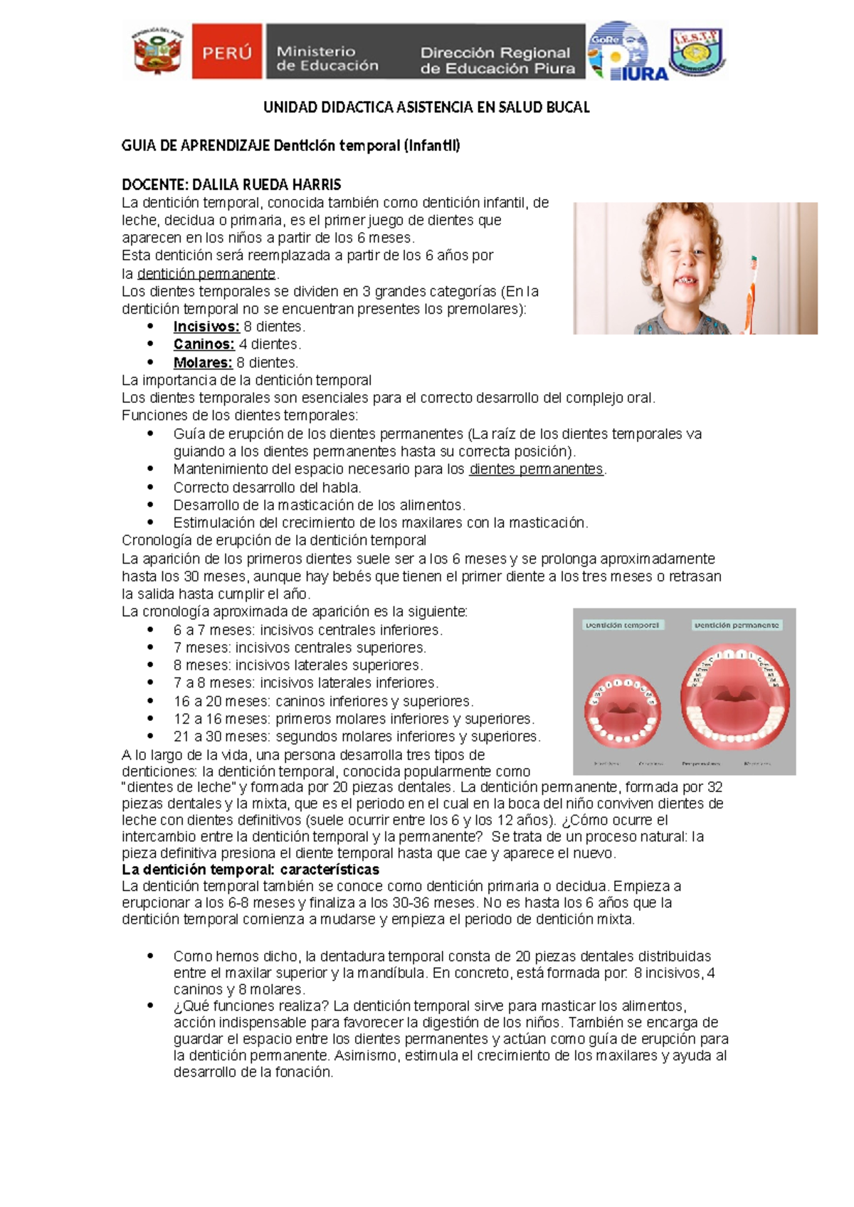 Unidad Didactica Asistencia EN Salud Bucal - UNIDAD DIDACTICA ...