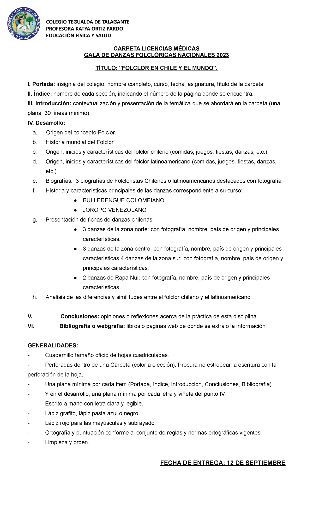 Tarea gigo - ed, fisica - COLEGIO TEGUALDA DE TALAGANTE PROFESORA KATYA ...