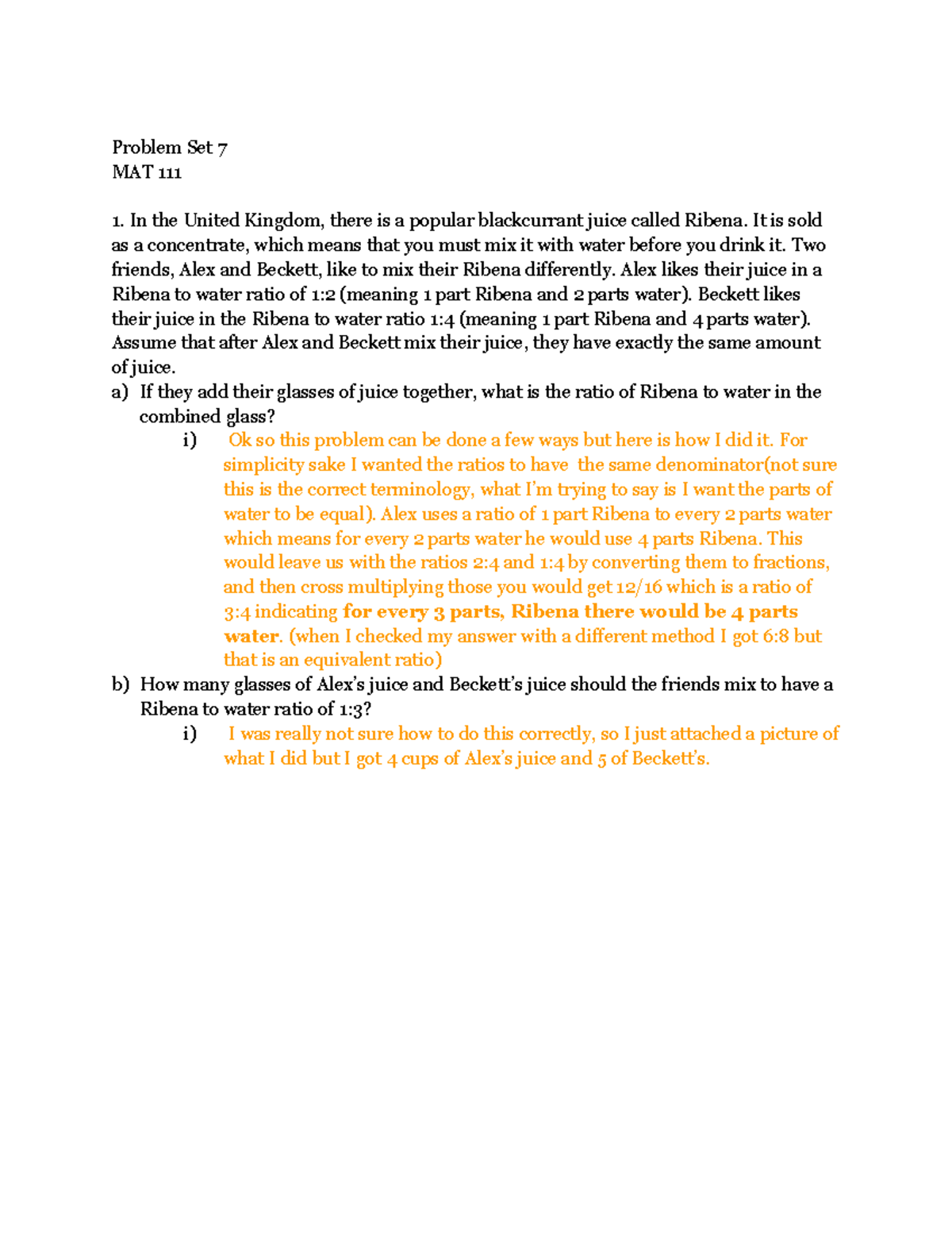 Copy of Problem Set 7 - Problem Set 7 MAT 111 In the United Kingdom, there is a popular ...