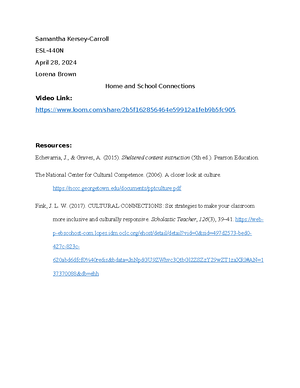 Clinical Field Experience A2 - Samantha Kersey-Carroll ESL- April 14 ...
