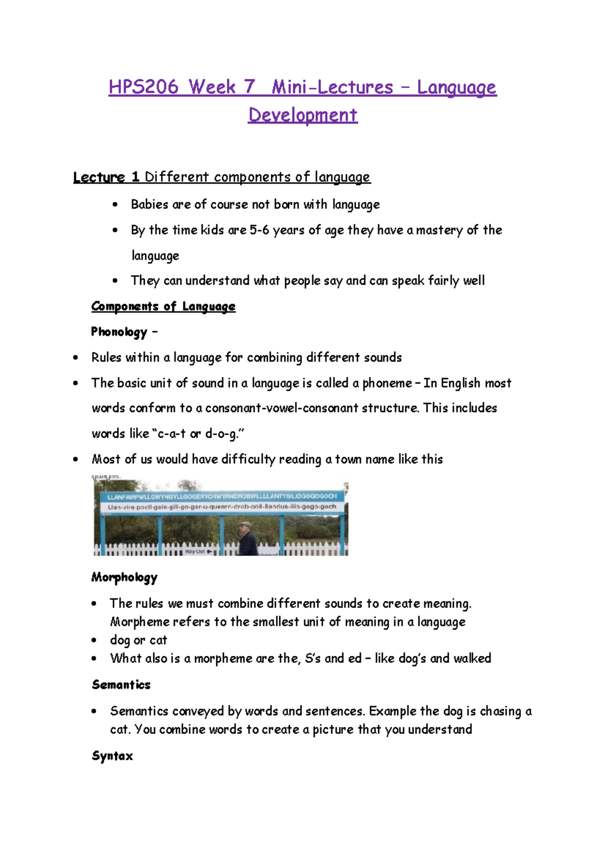 HPS202 Week 7 Mini Lecture Notes - HPS206 Week 7 Mini-Lectures ...