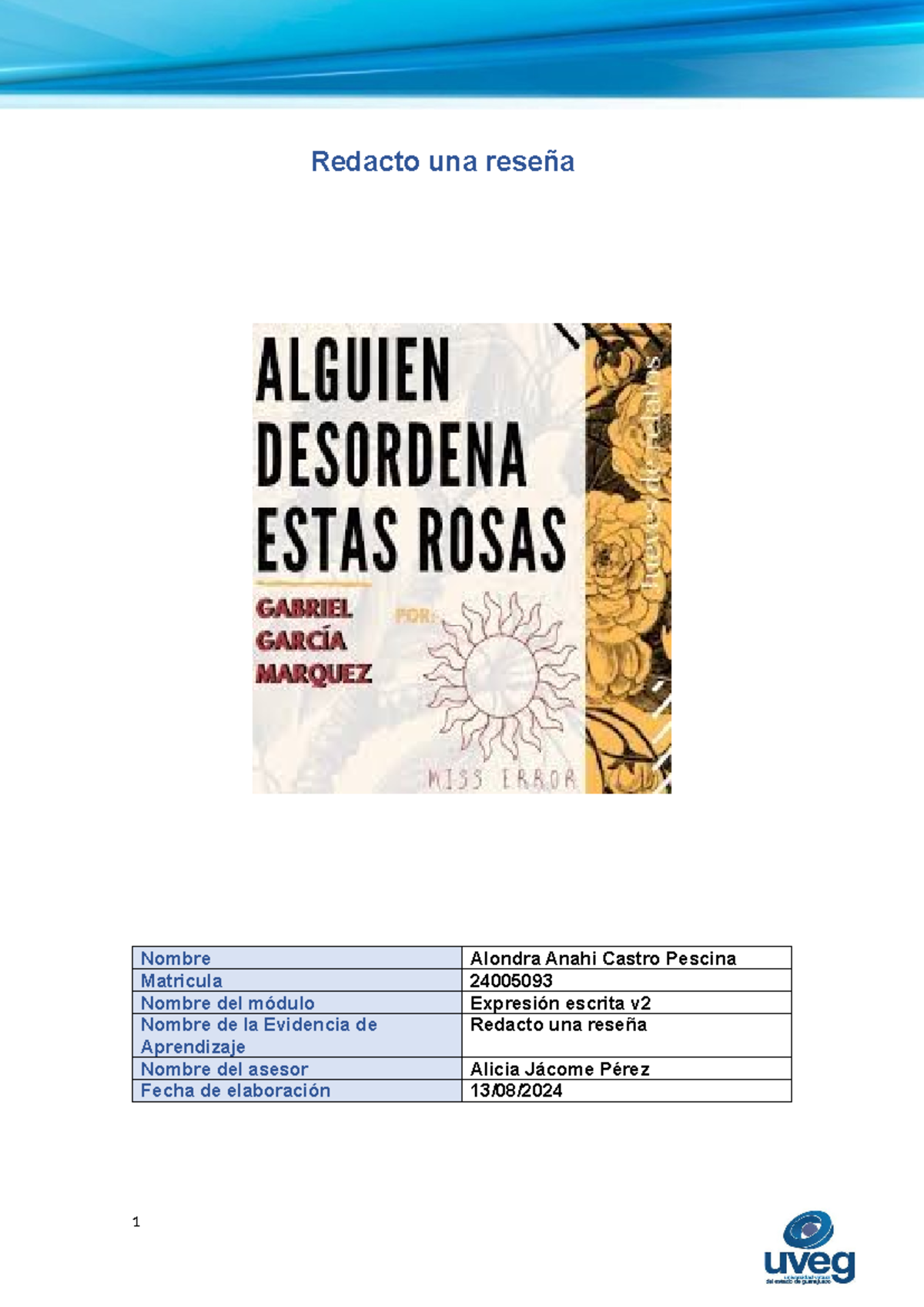 Castro Alondra Anahi Reseña - expresion escrita - Redacto una reseña ...