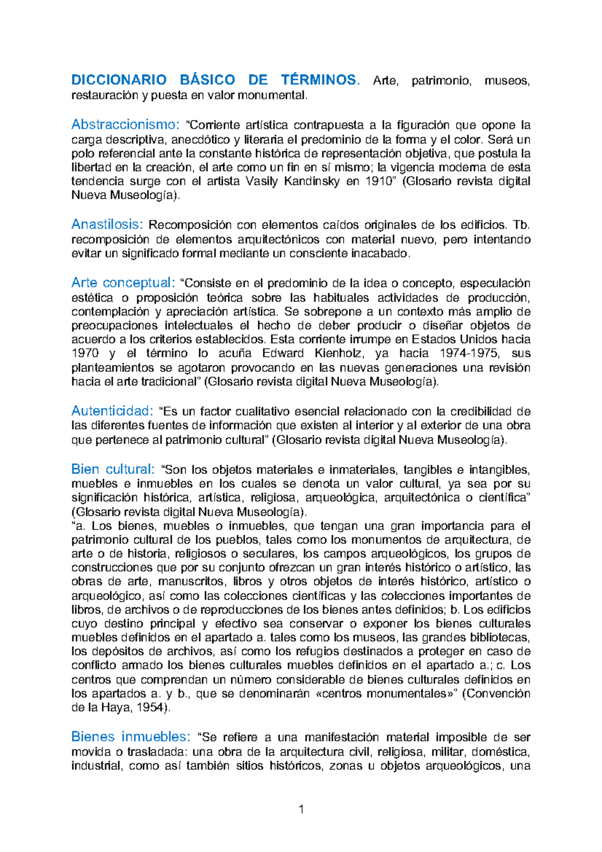 Diccionario de términos básicos - DICCIONARIO BÁSICO DE TÉRMINOS. Arte ...