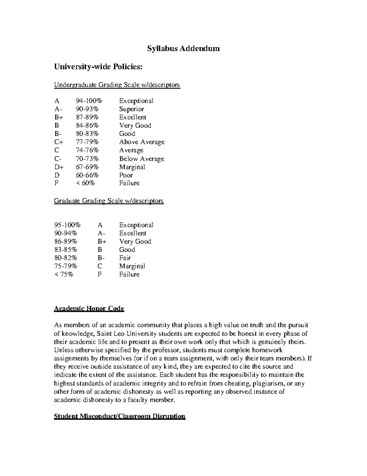 Syllabus Addendum - Notes - Syllabus Addendum University-wide Policies ...