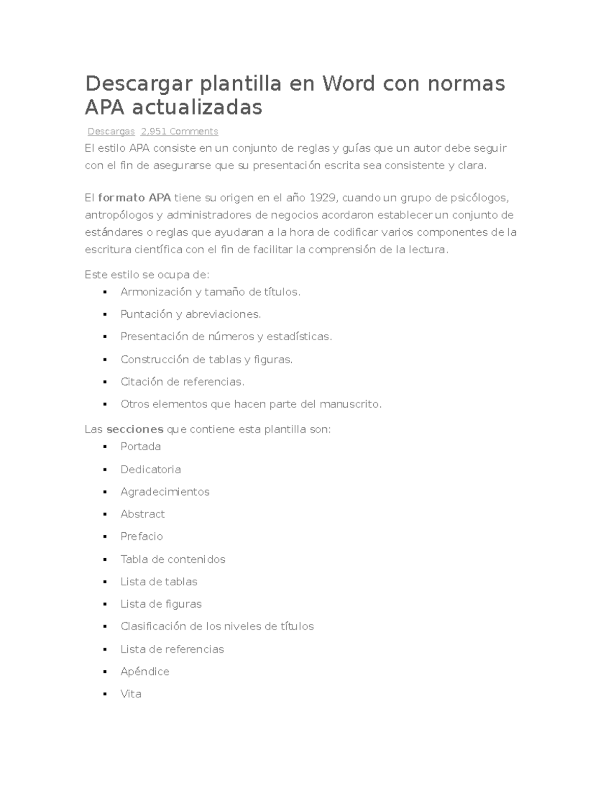 Descargar plantilla en Word con normas APA actualizadas - Descargar ...