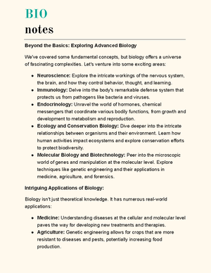 Biology Class Notes - BIO notes ## Biology Basics: What is Biology ...