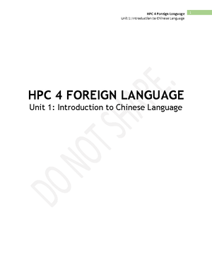 Unit 3 Situations and Functions Part 2 - Unit 3 Situations and Functions HPC 4 FOREIGN LANGUAGE ...
