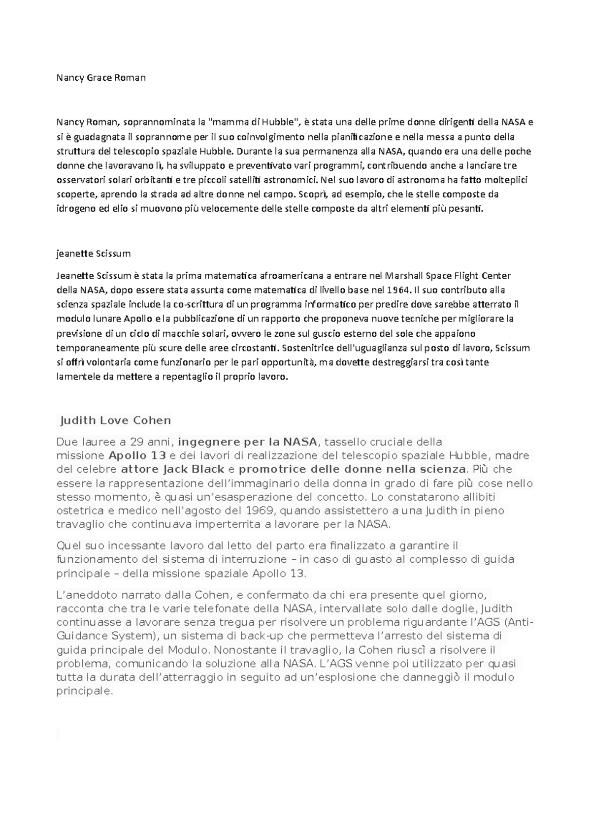 Nancy Grace Roman - ricerca - Nancy Grace Roman Nancy Roman ...