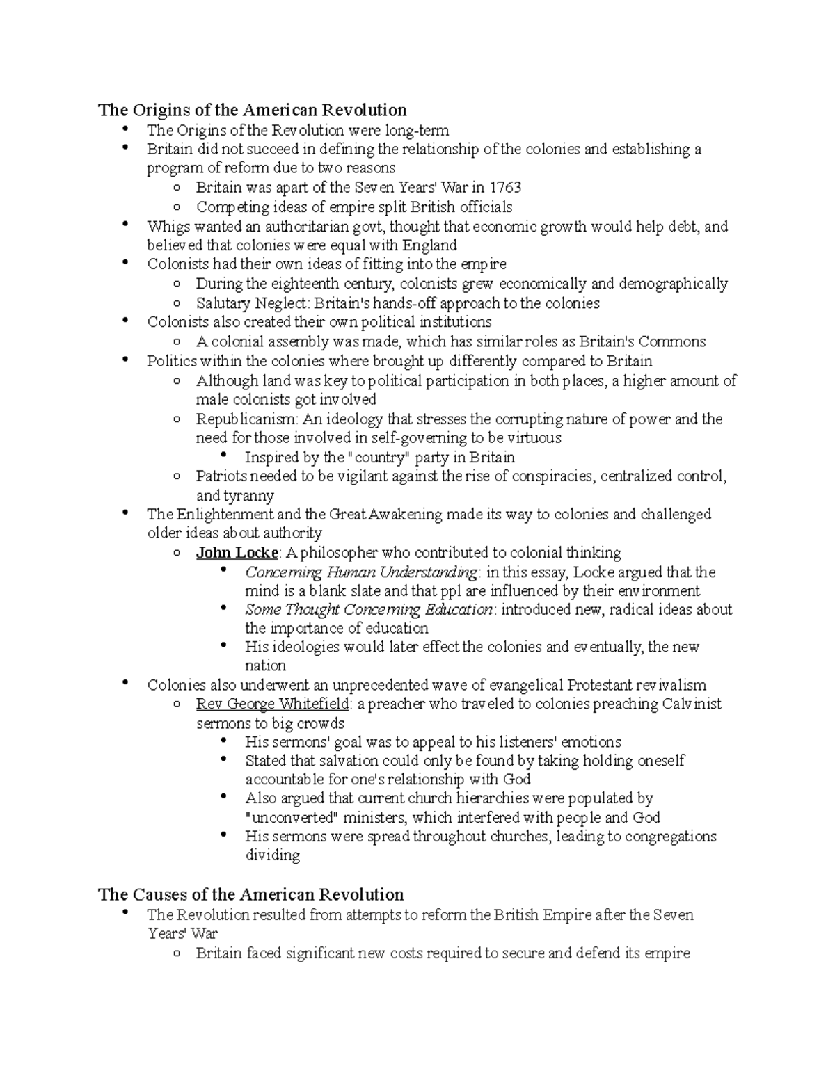 American Yawp Ch. 5- The American Revolution - The Origins of the ...