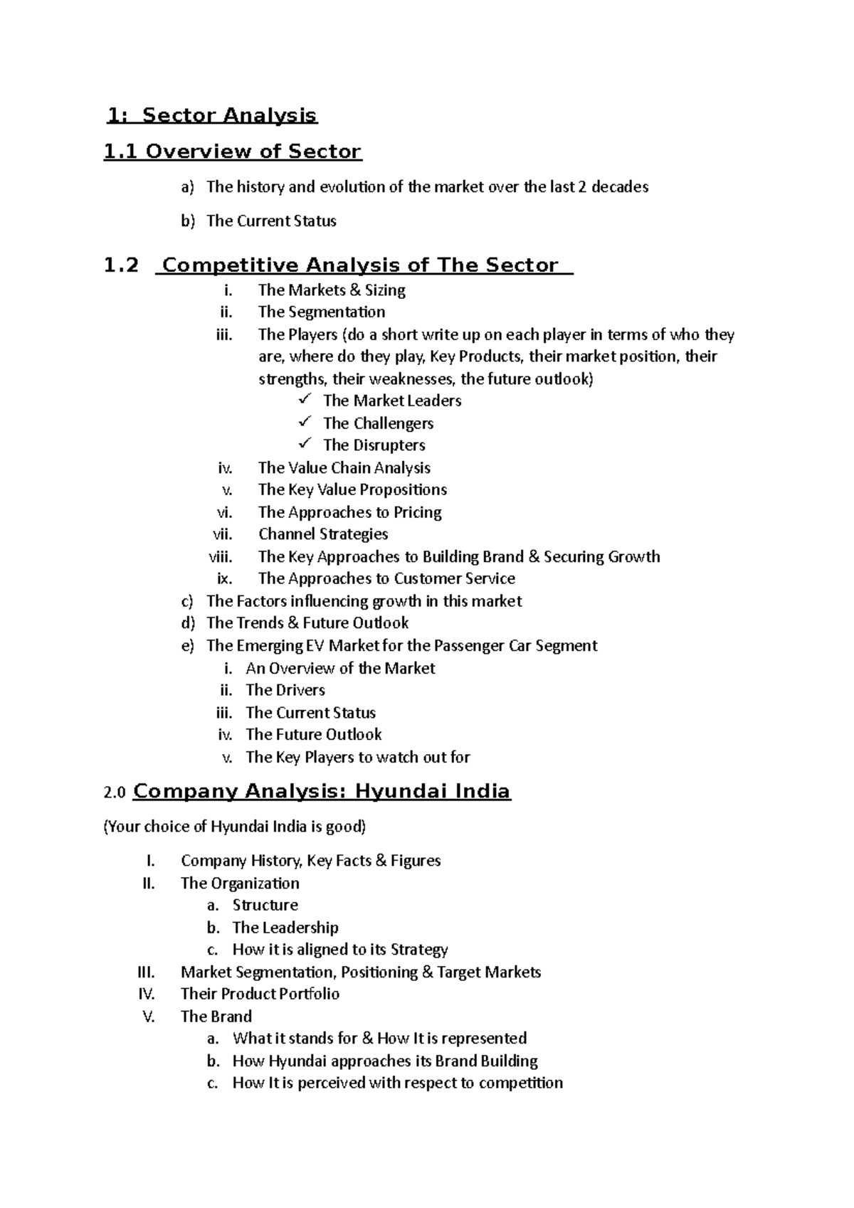 Structure - Hi all. How are you. I am fine - 1: Sector Analysis 1 ...