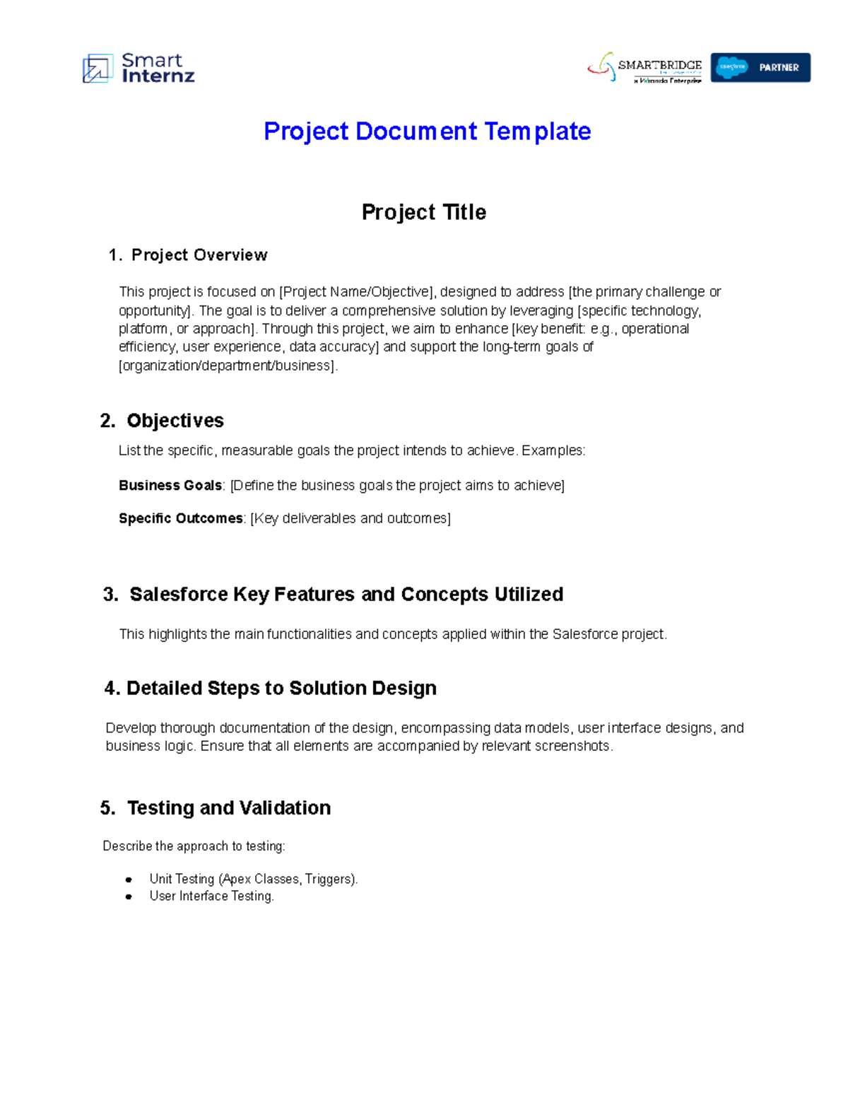 NM Engg Project Template Salesforce - Project Document Template Project ...