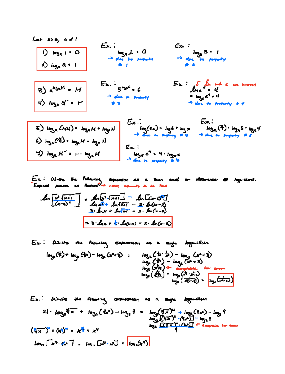 5.5 & 5.6 Properties of Logarithms - MAT 170 - Studocu