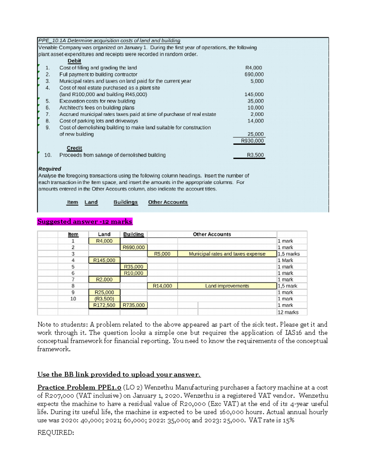 Assignment 005-answers -and questions-PPE cost analysis and methods of ...