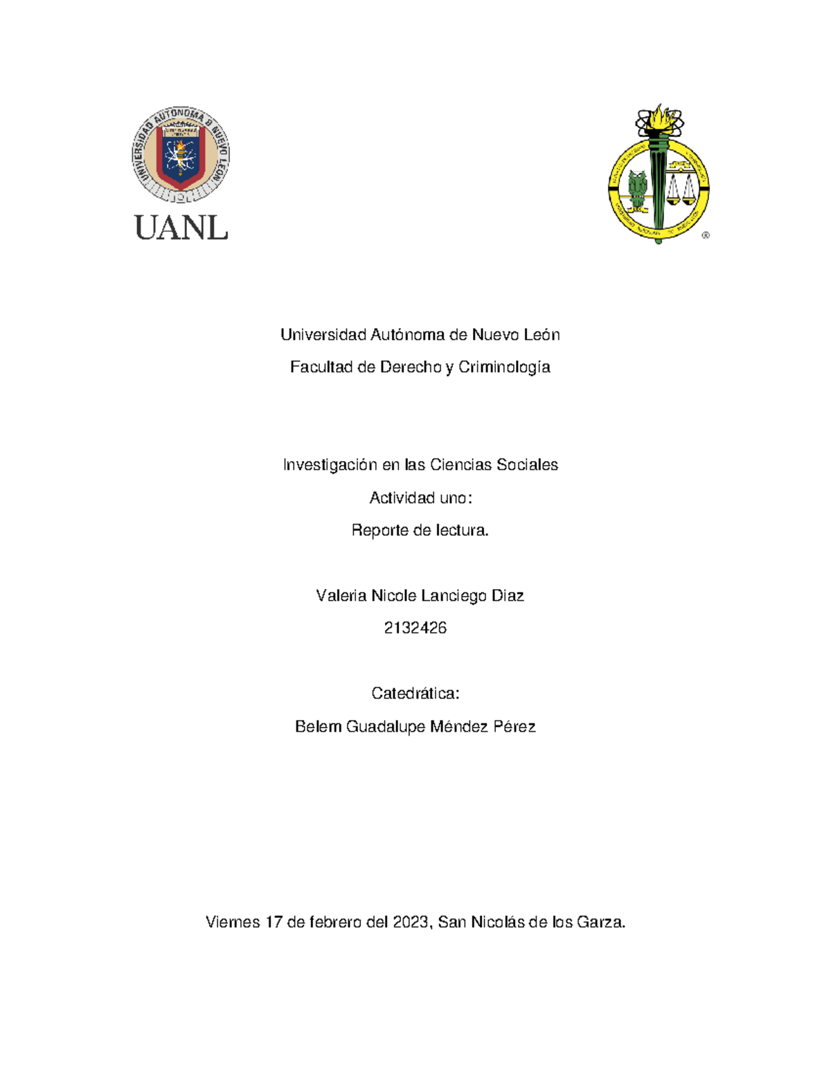 ACT1 VNLD ICS - act1 - Universidad Autónoma de Nuevo León Facultad de ...