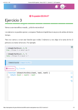 Examen Trabajo práctico 4 [TP4] 2023 85% - Trabajo práctico 4 [TP4] Comenzado: 27 de abr en 2 ...