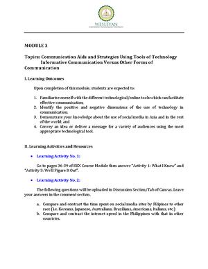 Chapter 2 Module - ans - Chapter 2: Our Global Economy 2: ECONOMICS AND ...