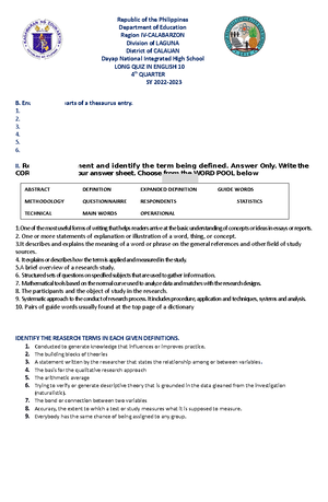 PT Reading and Writing Q1 - Republic of the Philippines Department of ...