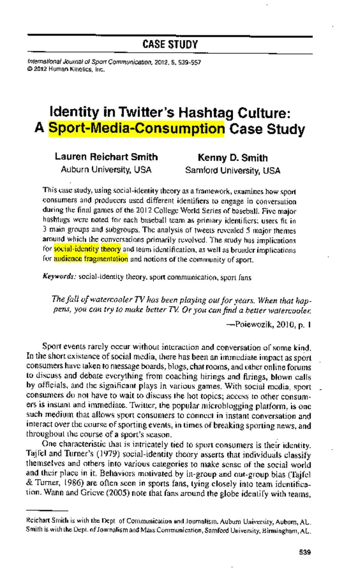 1277 ME - Cultural Studies - Smith Identity in Twitter's Hashtag ...