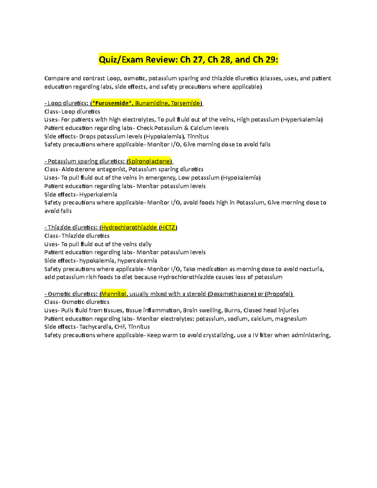 Ch. 27, 28, 29 - hellooooo - Quiz/Exam Review: Ch 27, Ch 28, and Ch 29 ...