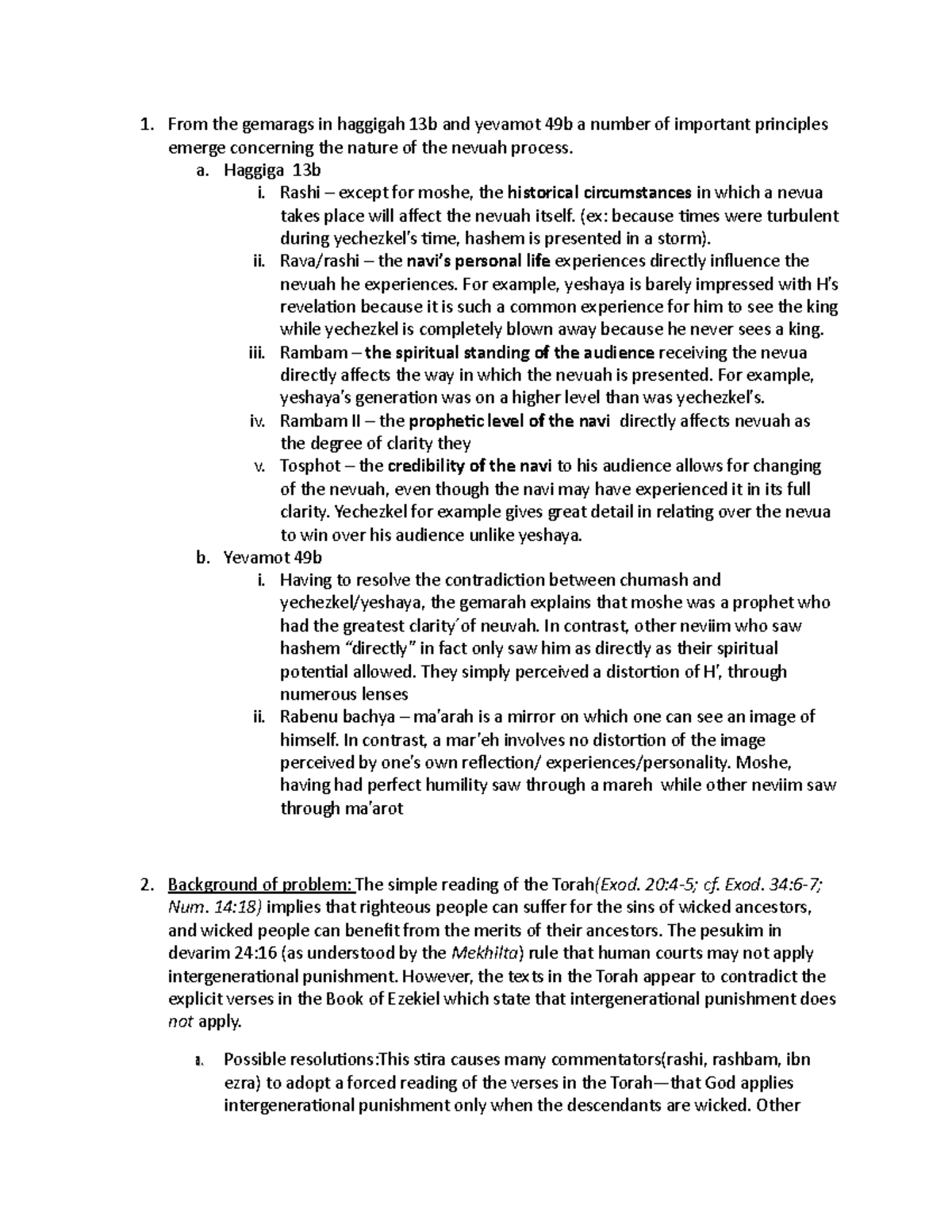 Test - FULL NOTES - From the gemarags in haggigah 13b and yevamot 49b a ...