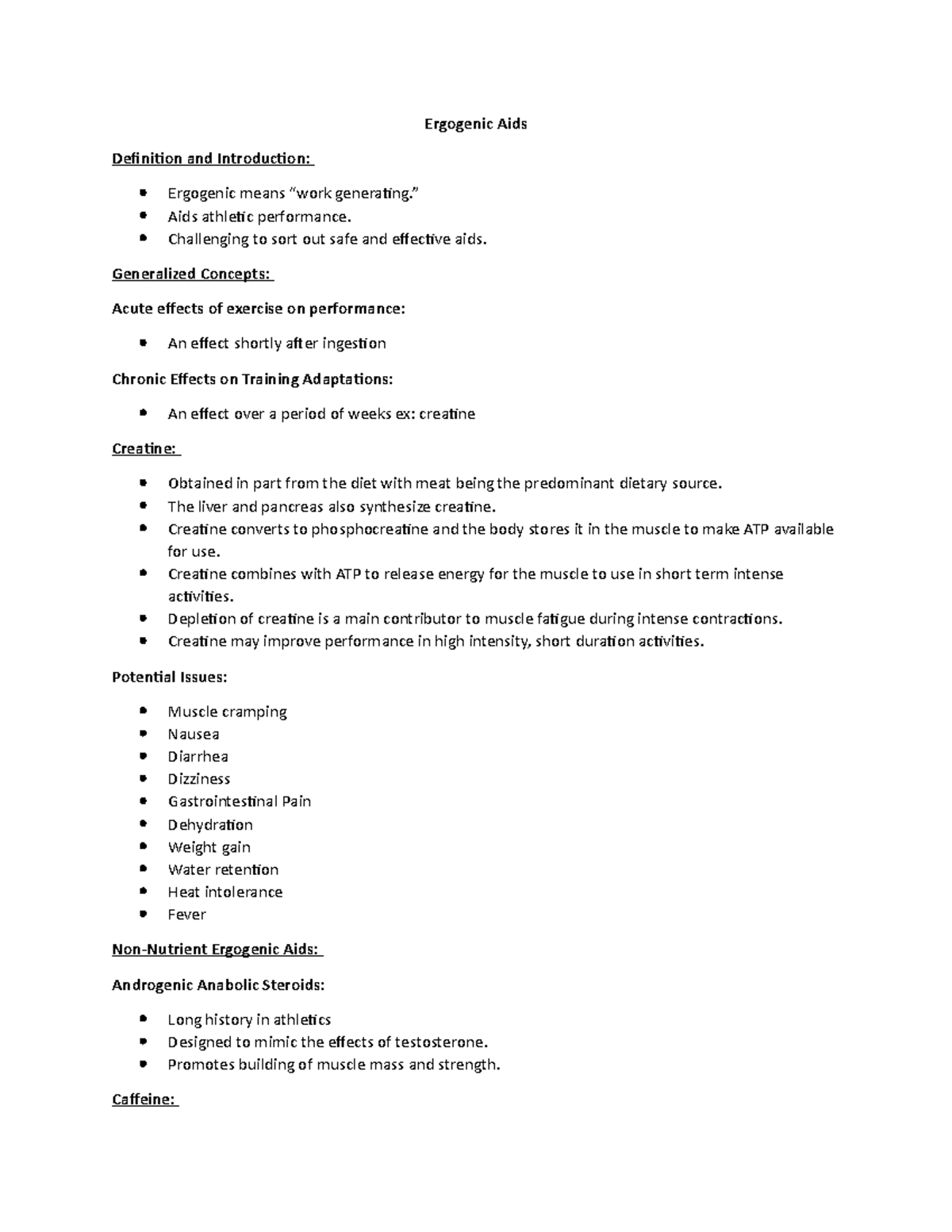 Ergogenic Aids Ergogenic Aids Definition And Introduction Ergogenic