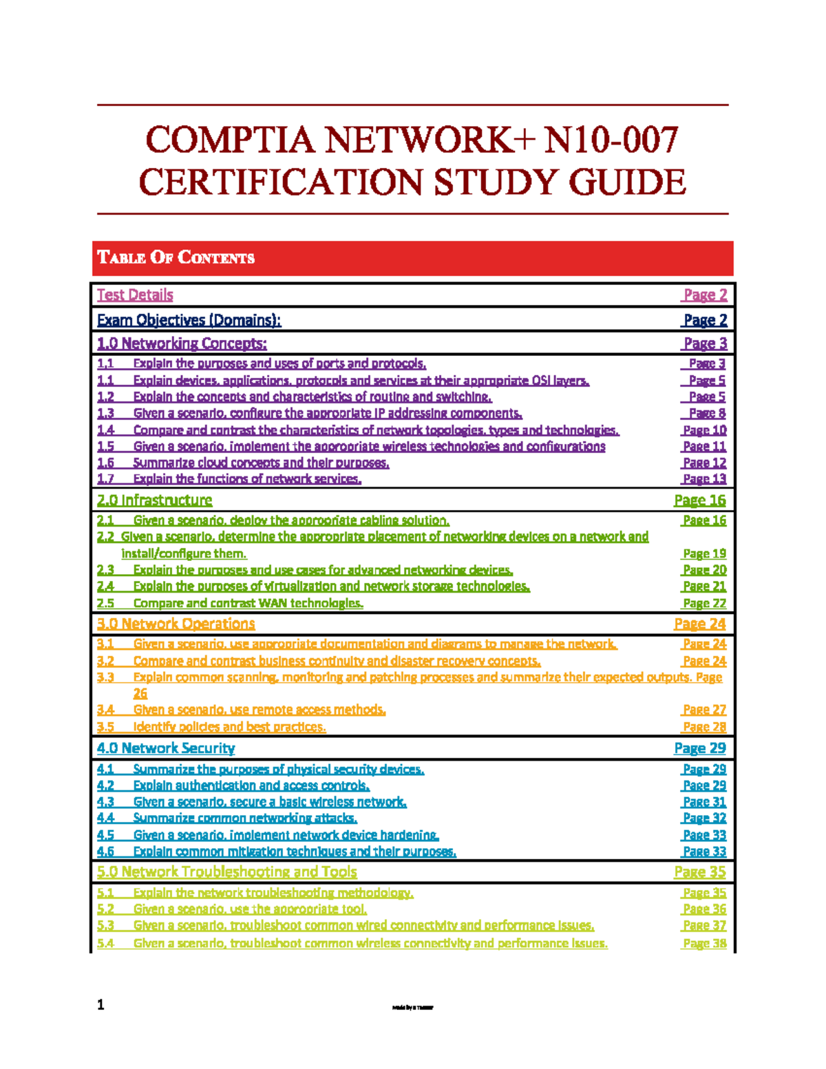Network+ Study Guide - NTC 362 - Studocu