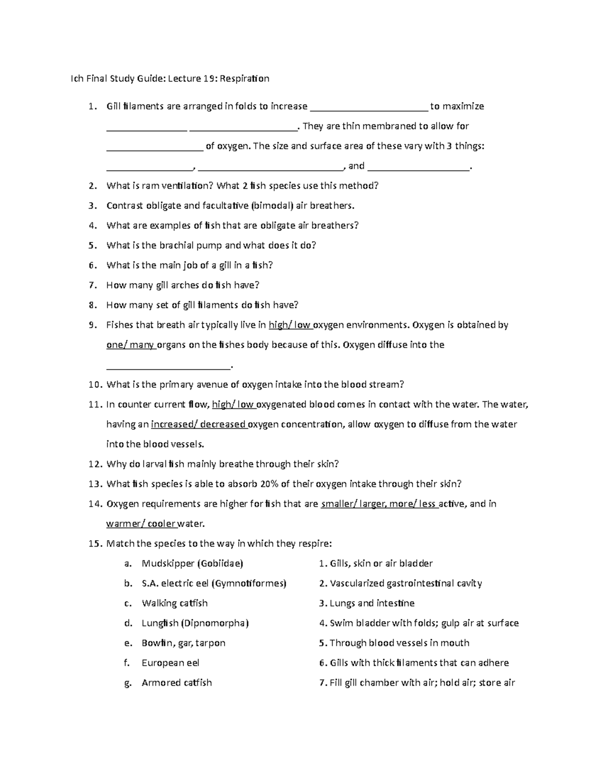 Ich lecture 19 practice test - Ich Final Study Guide: Lecture 19 ...