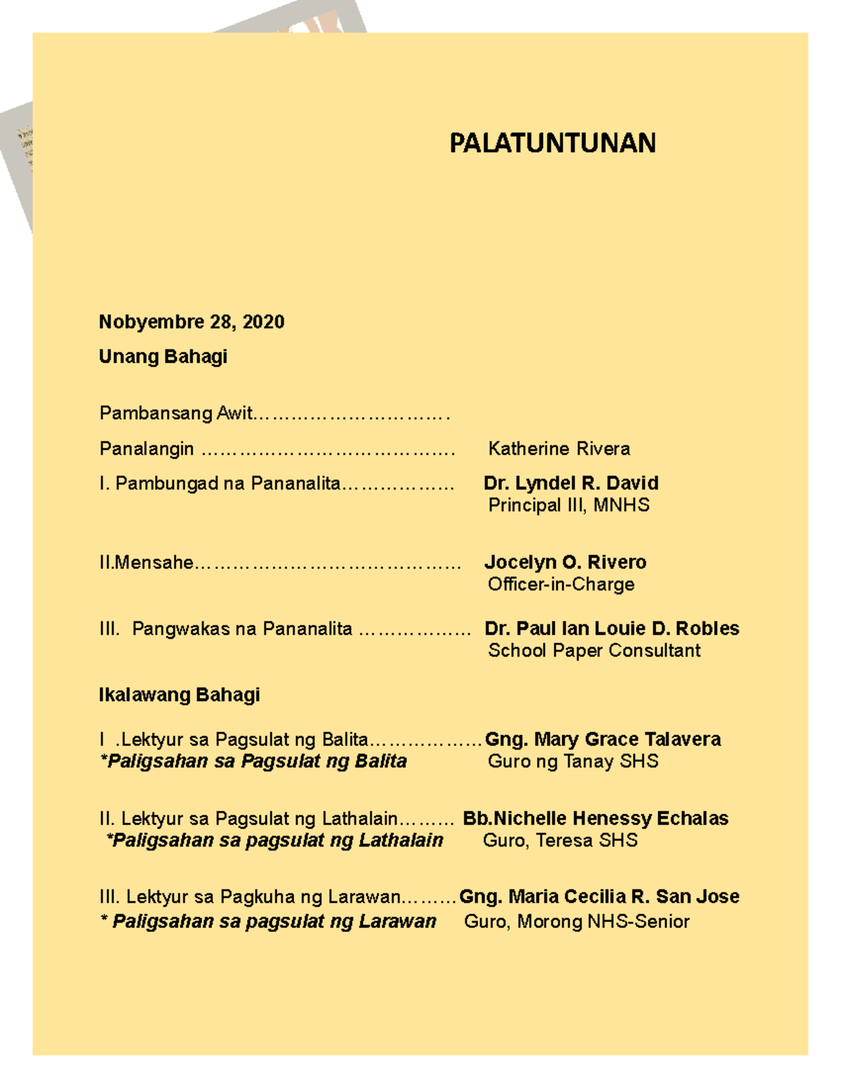 Presscon - sample of parents permit - Nobyembre 28, 2020 Unang Bahagi ...