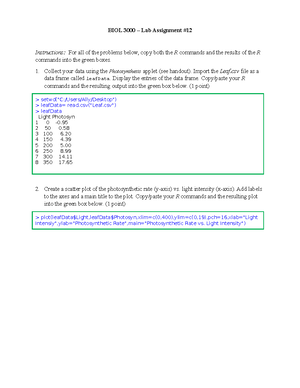 Lab Assignment 7 - dadas - BIOL 3000 – Lab Assignment Instructions: For ...