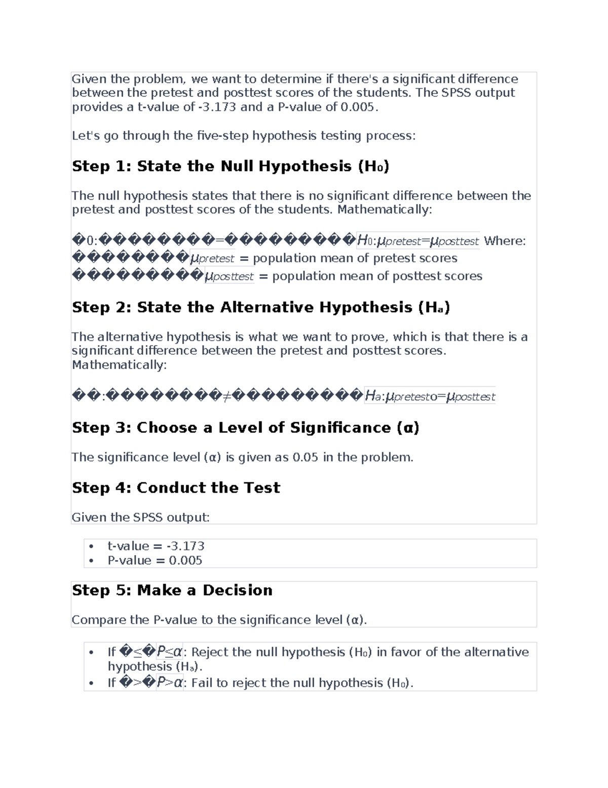 T test problem solving and answer - Given the problem, we want to ...
