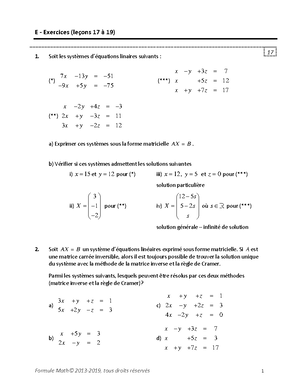 Chapitre 2 - math 101 - mth0101 - Studocu