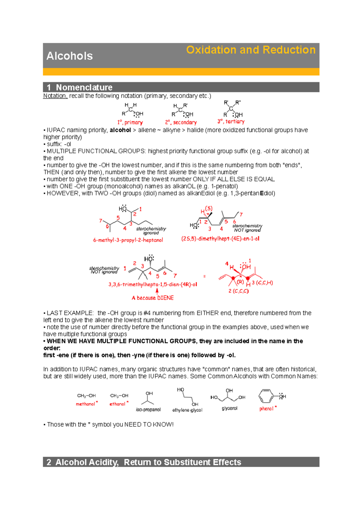 Alcohols - Oxidation and Reduction - Alcohols Oxidation and Reduction 1 ...