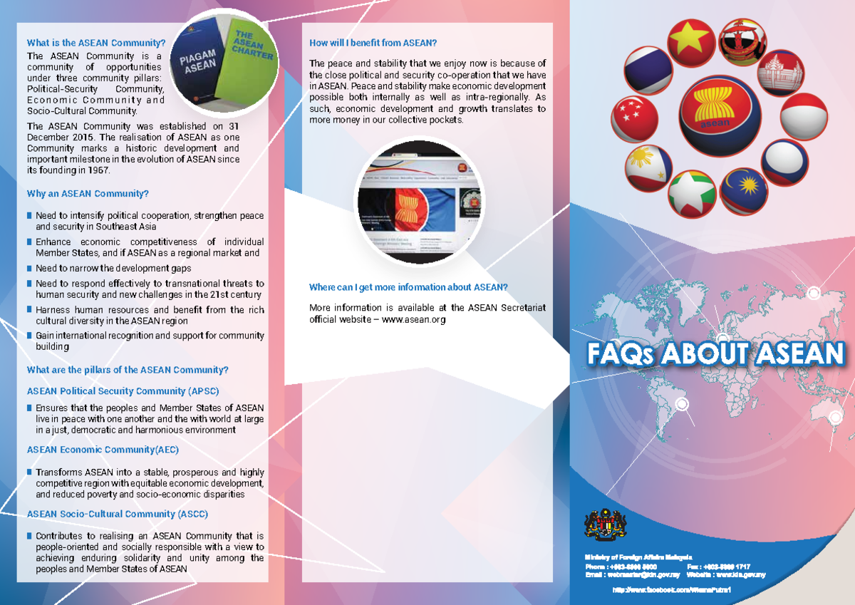 FAQS for Asean - What is the ASEAN Community? The ASEAN Community is a ...