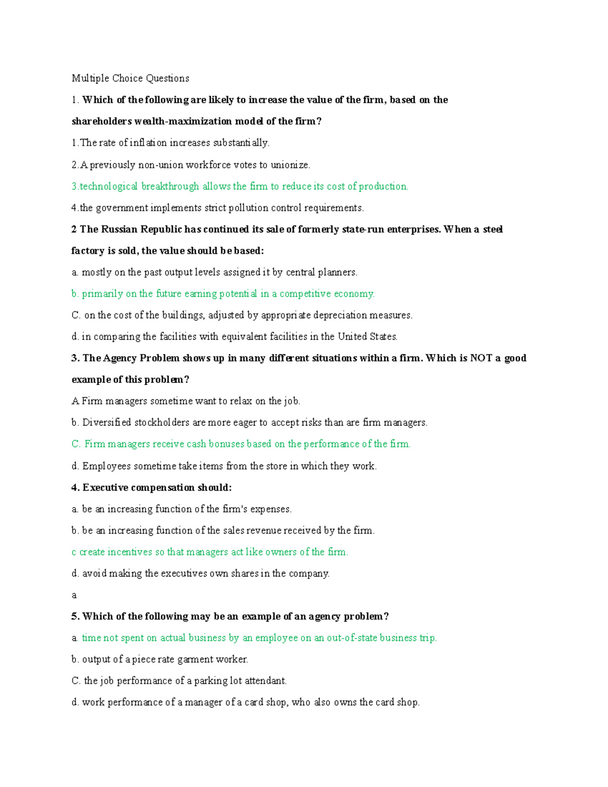 Ec2204 MCQ updated - Sample MCQ Questions - Multiple Choice Questions 1 ...