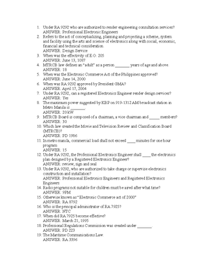 GEAS Questions for ECE board exam review. - GEAS QUESTIONS An ...