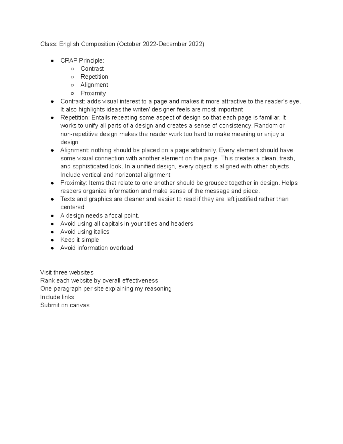 Visual Rhetoric Notes - Class: English Composition (October 2022 ...