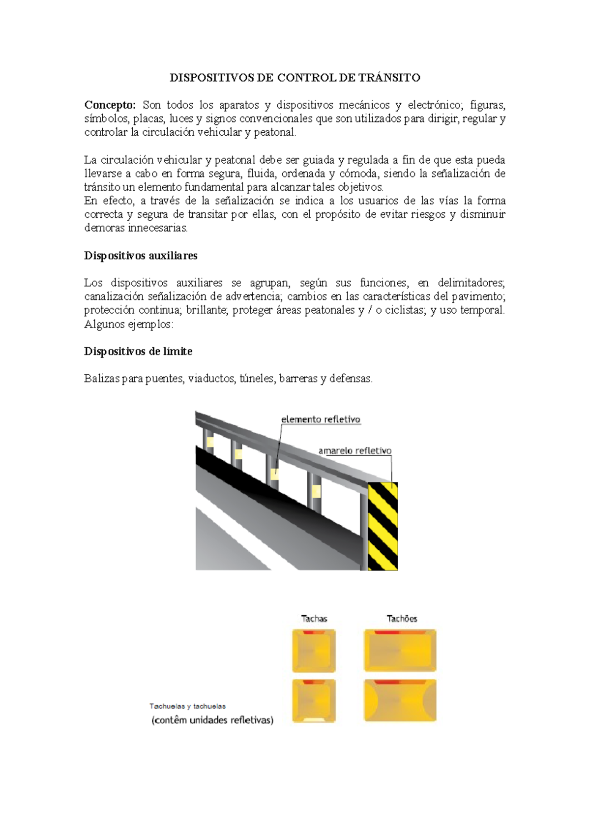 Dispositivos de control de tránsito - DISPOSITIVOS DE CONTROL DE ...