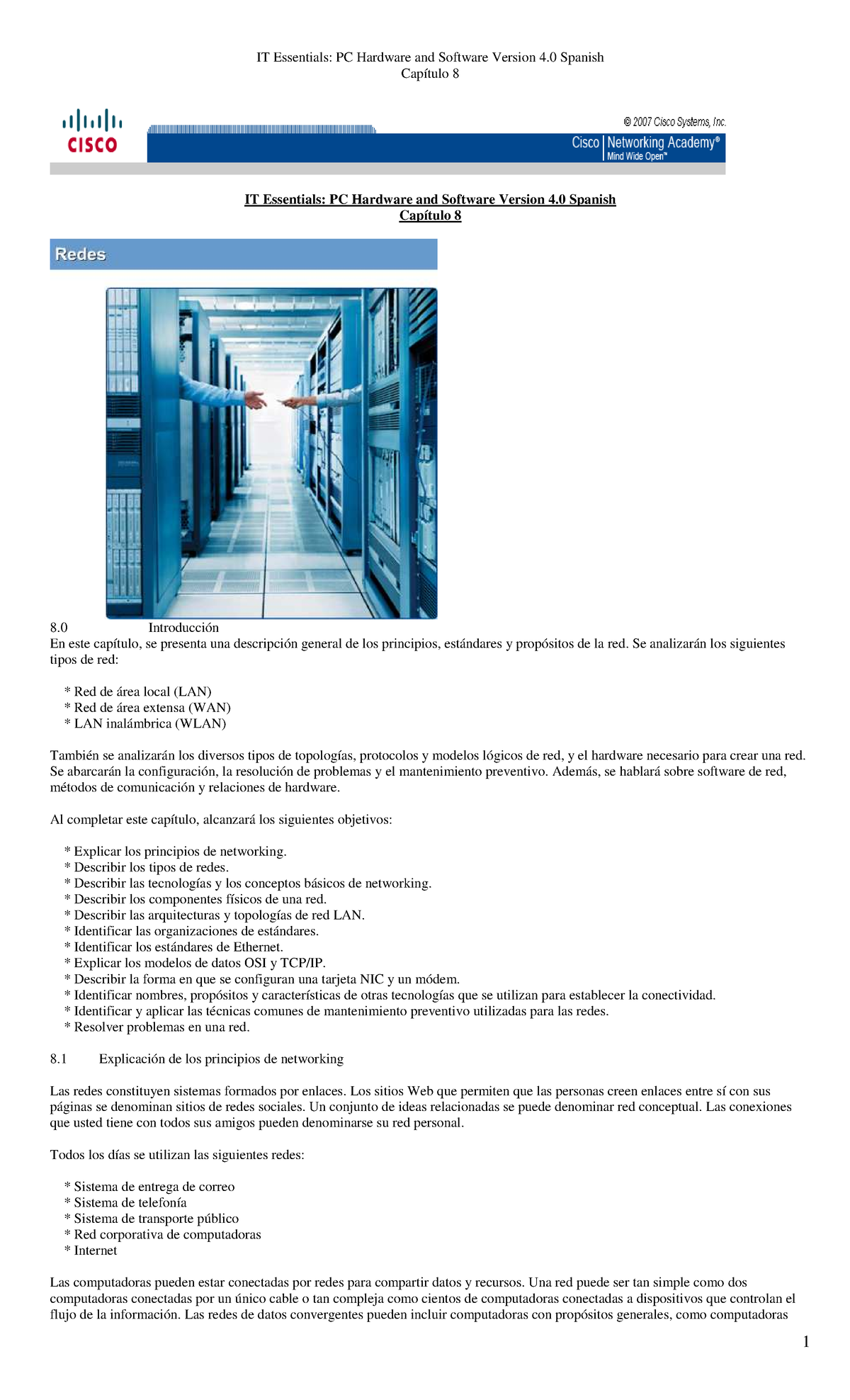 Capitulo 8 IT Essentials PC Hardware and Software Version 40 Spanish ...