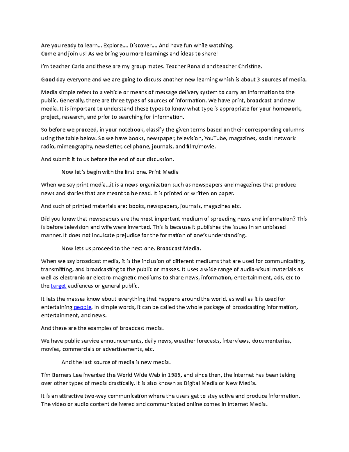 Lesson 1 - wag pansinin - Are you ready to learn... Explore ...