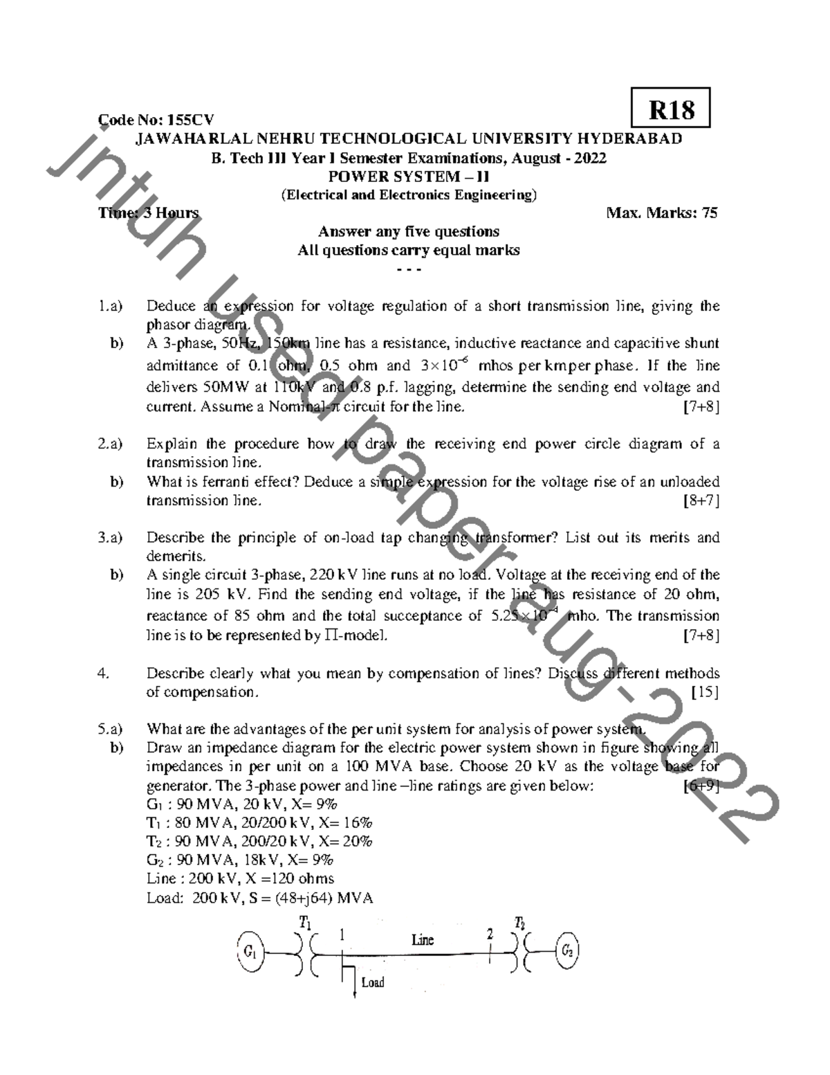 PS-2 R18 2022 Paper - Code No: 155CV JAWAHARLAL NEHRU TECHNOLOGICAL ...