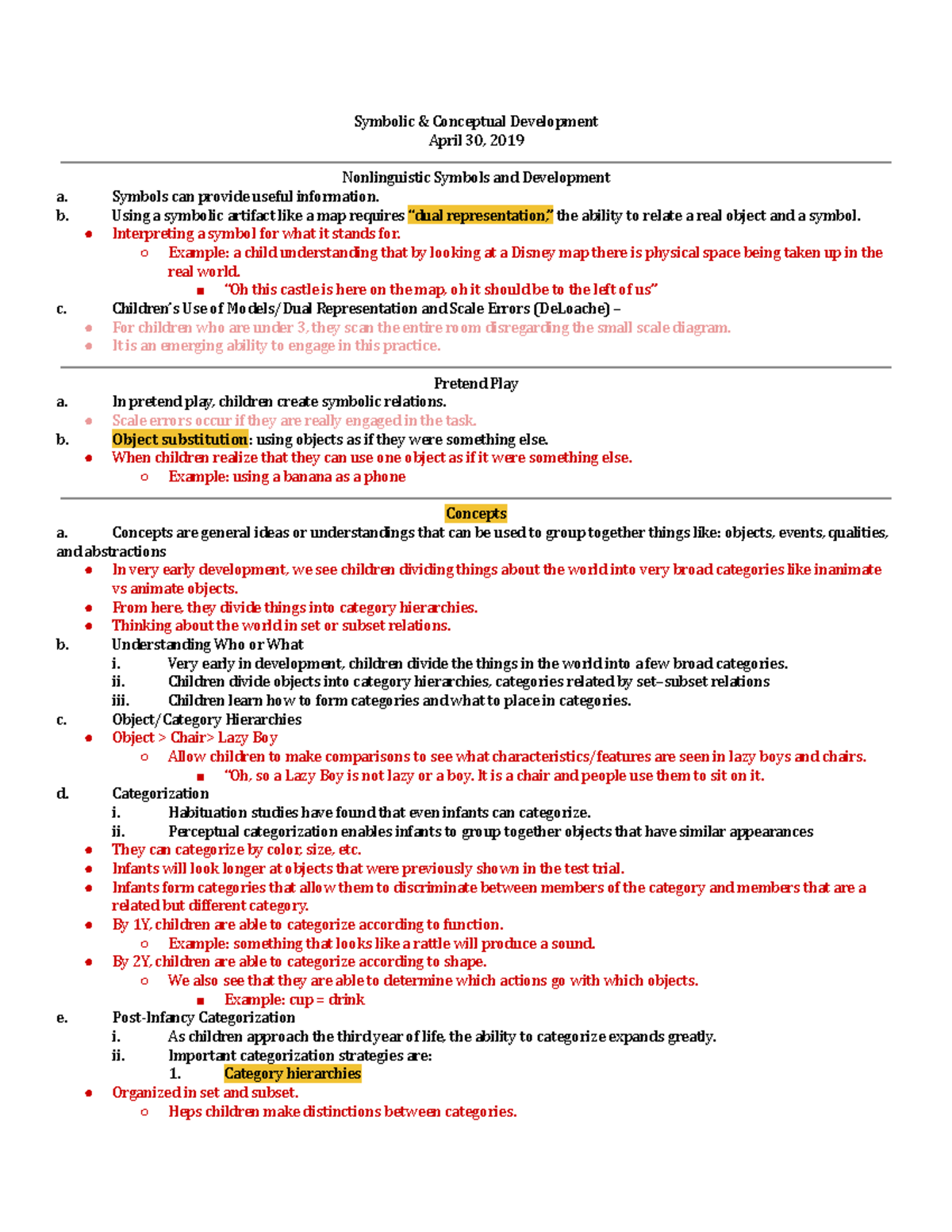 PSC 140 L8 Symbolic & Conceptual Development Notes - PSC 140 - UC Davis ...