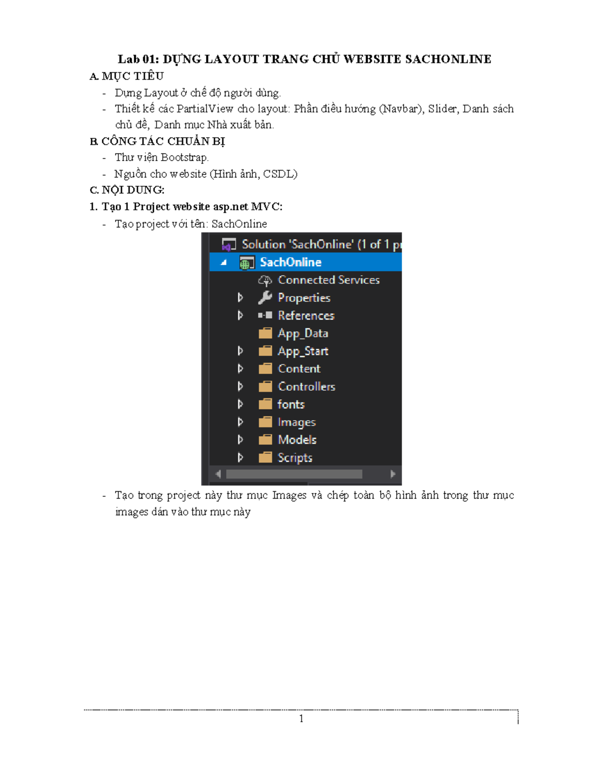 Bài tập Lập trình Web: Xây dựng layout - Lab 01: DþNG LAYOUT TRANG CHþ ...