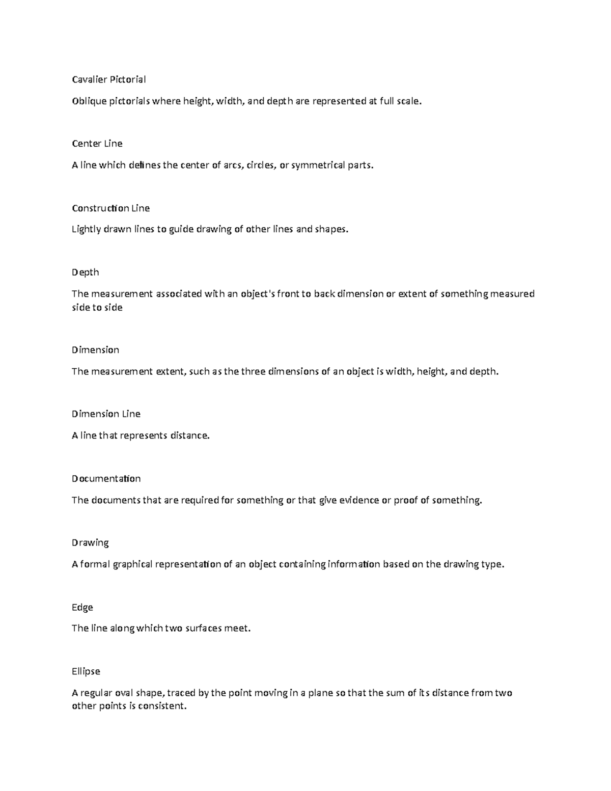 EGS 1006L Intro to the Engineering Prof lecture 4 - Cavalier Pictorial ...