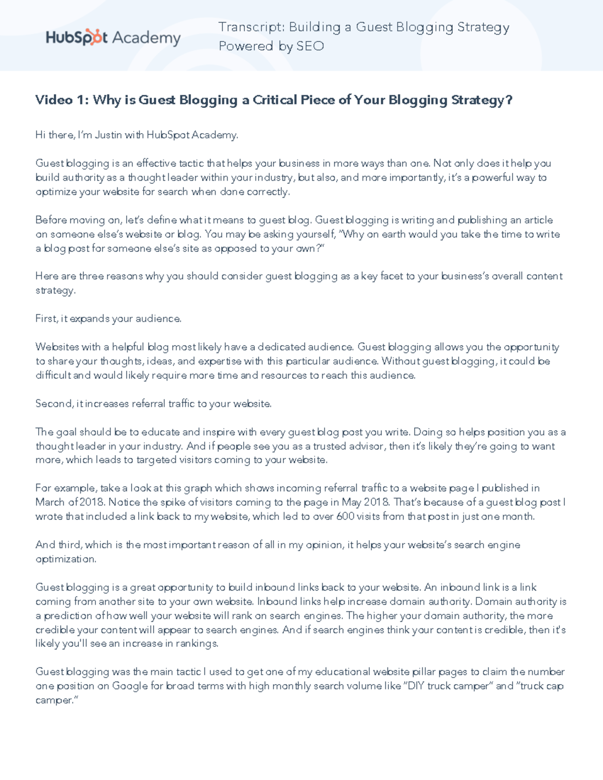 Lesson building a guest blogging strategy powered by seo Script ...